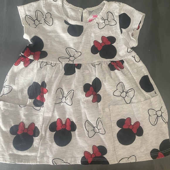 Disney | Shirts & Tops | Disney Minnie Mouse Kids Top Gray And Red ...